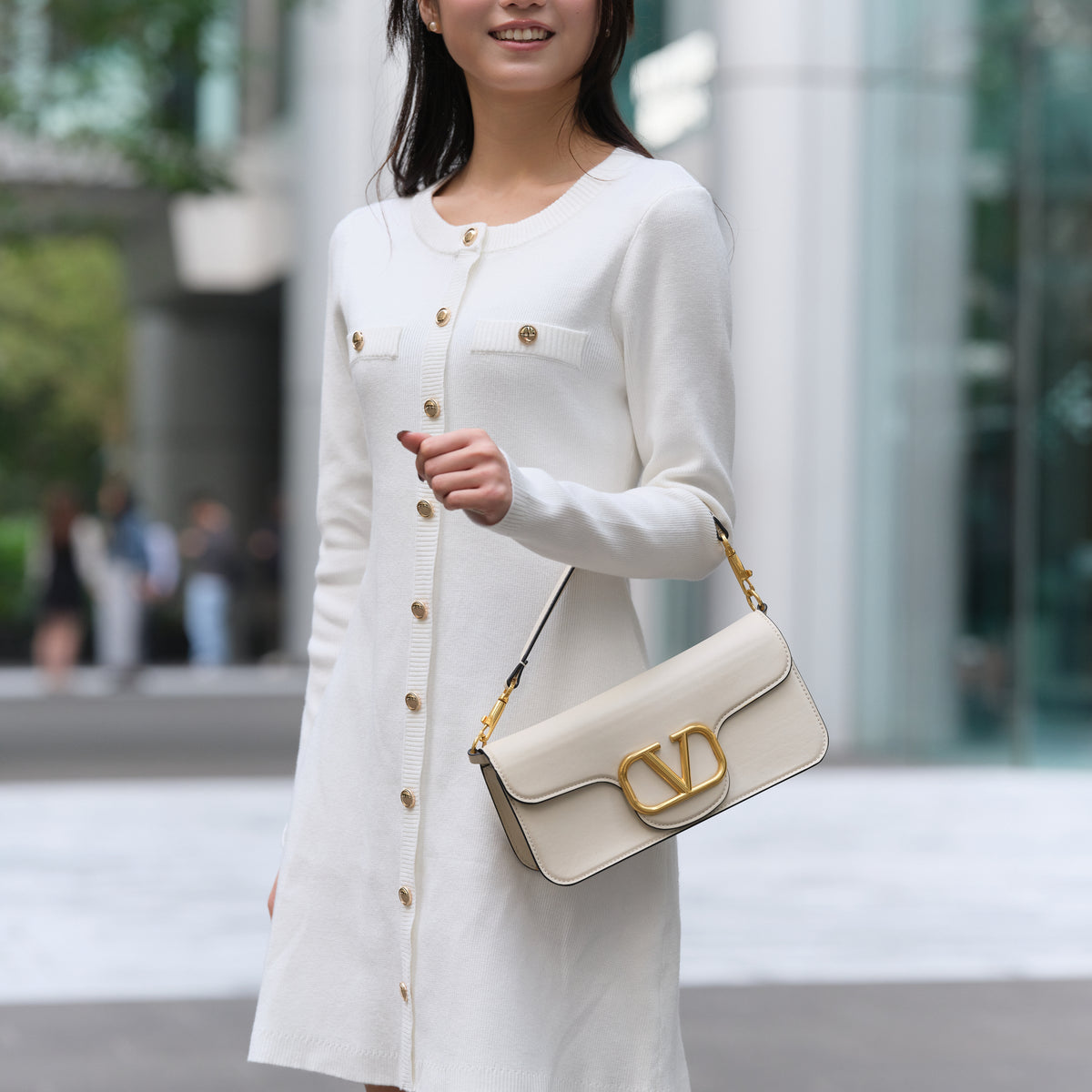 Macy White Knit Dress – MyAleshia